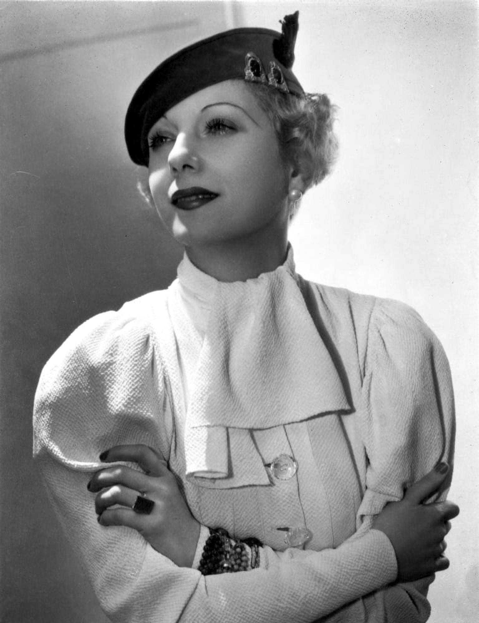 Lilyan Tashman Leaning on Dress with Cap and Ring Photo Print (24 x 30 ...