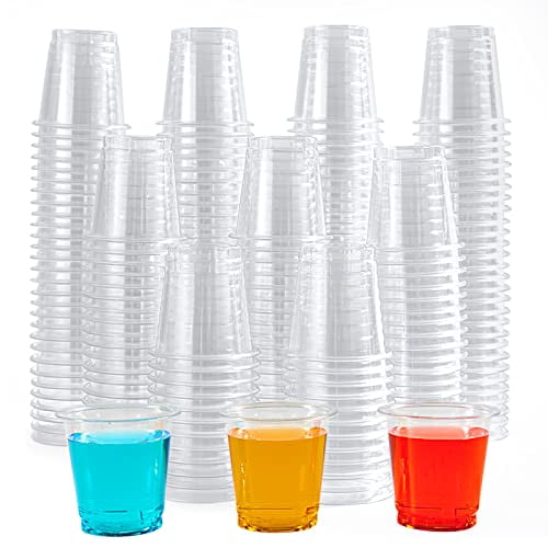 Lilymicky 500 PACK 2 oz Plastic Shot Glasses, 2 Ounce Clear Disposable ...