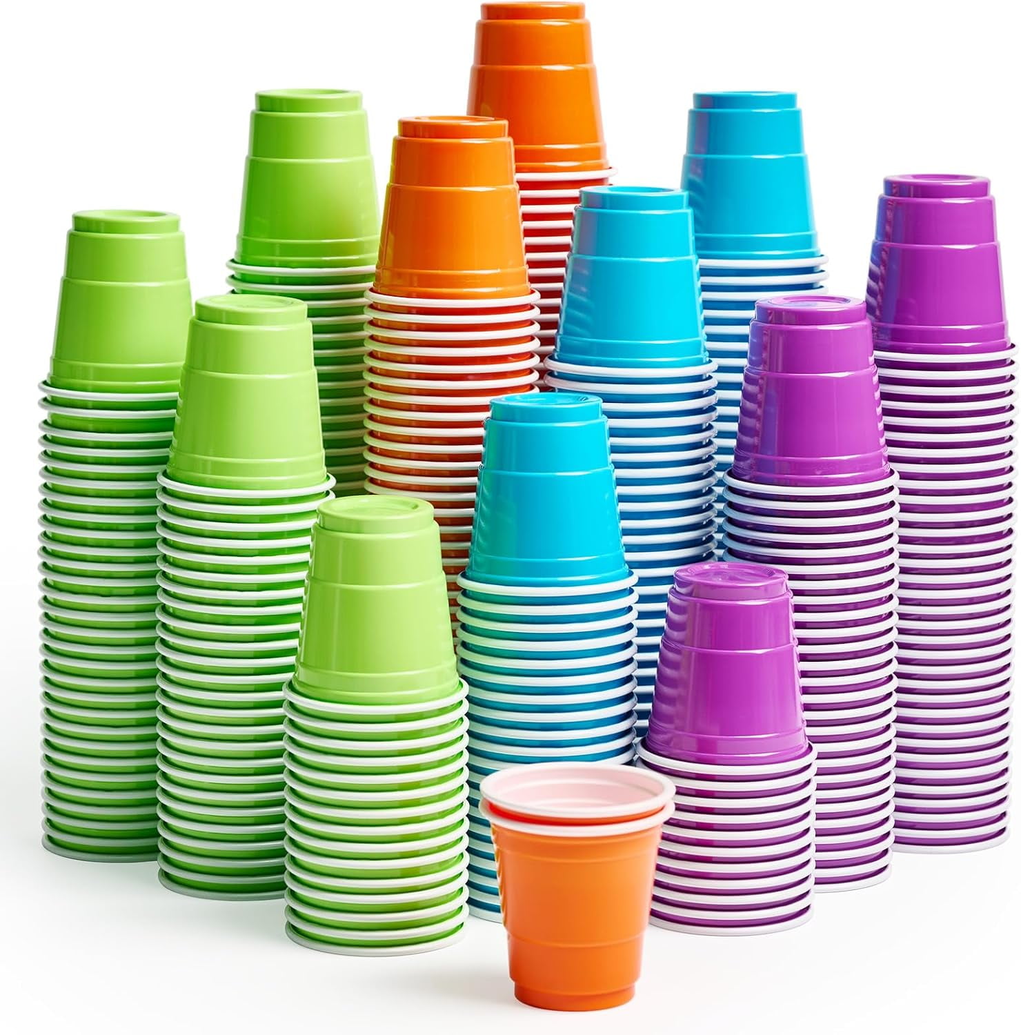 Lilymicky 600 Count 2 oz Plastic Shot Glasses, Mini Disposable Shot ...