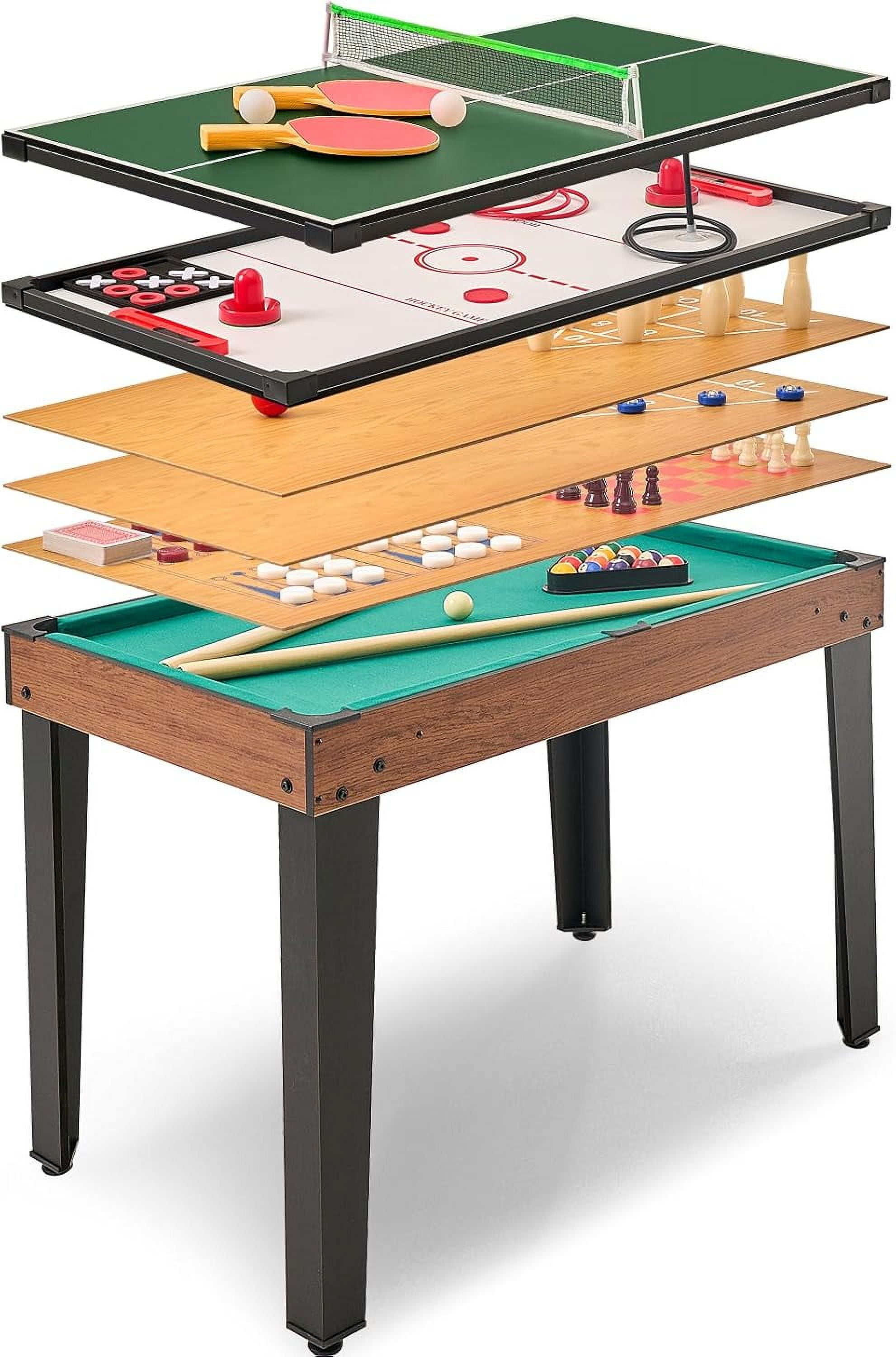 Lilypelle 11 in-1 Combo Game Table Set - 2x4ft Multi Game Table,Air ...