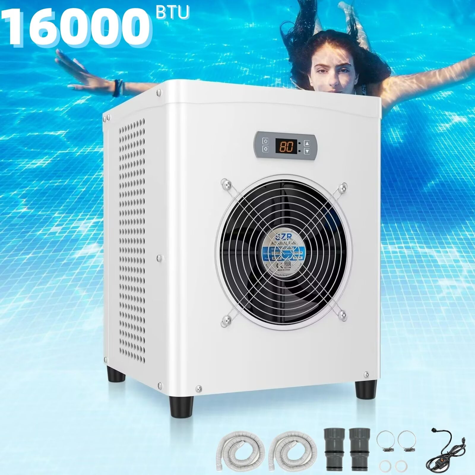 Lilypelle 16000 BTU Electric Pool Heaters for 4500GAL Above Ground ...