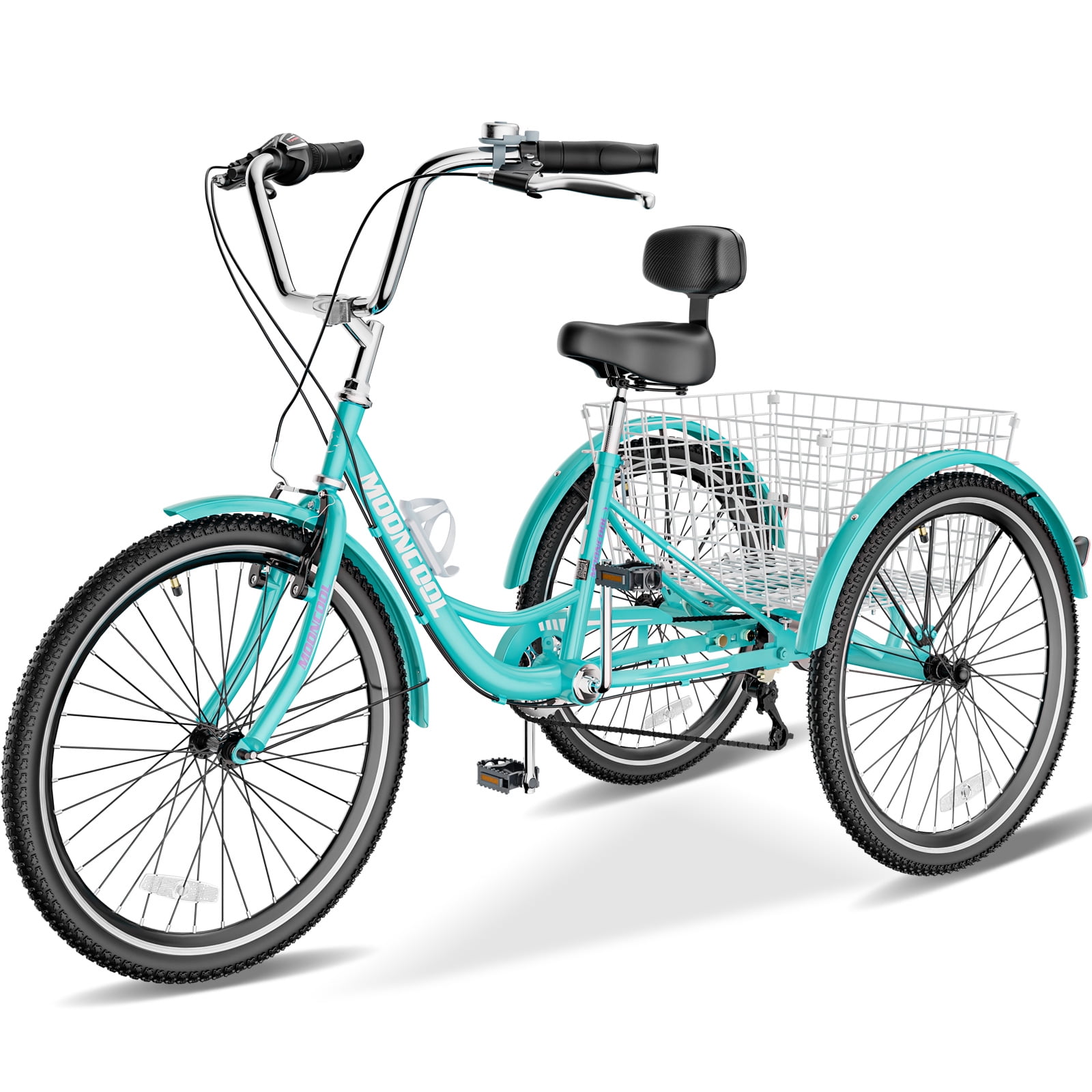 Lilypelle 24/26 inch 7-Speed Adult Tricycle, Large Basket, Low Frame ...