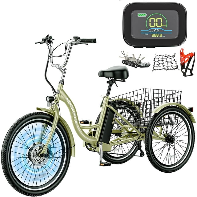 Lilypelle 26" 3 Wheel Electric Tricycle With accessories for Adults ...