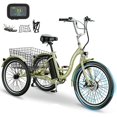 "Lilypelle 26"" 3 Wheel Electric Bike for Seniors, 350W 36V 14.5Ah 7 Speeds with Large Basket ...