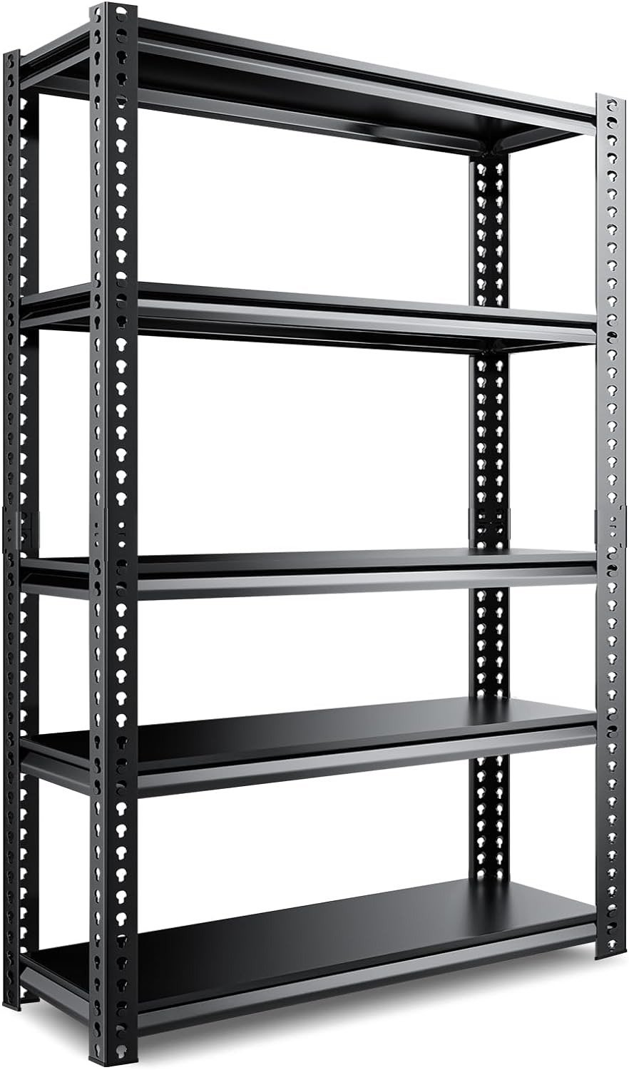 Lilypelle 5-Tier Storage Shelving Unit, Heavy Duty Metal Shelf 36"Lx16 ...