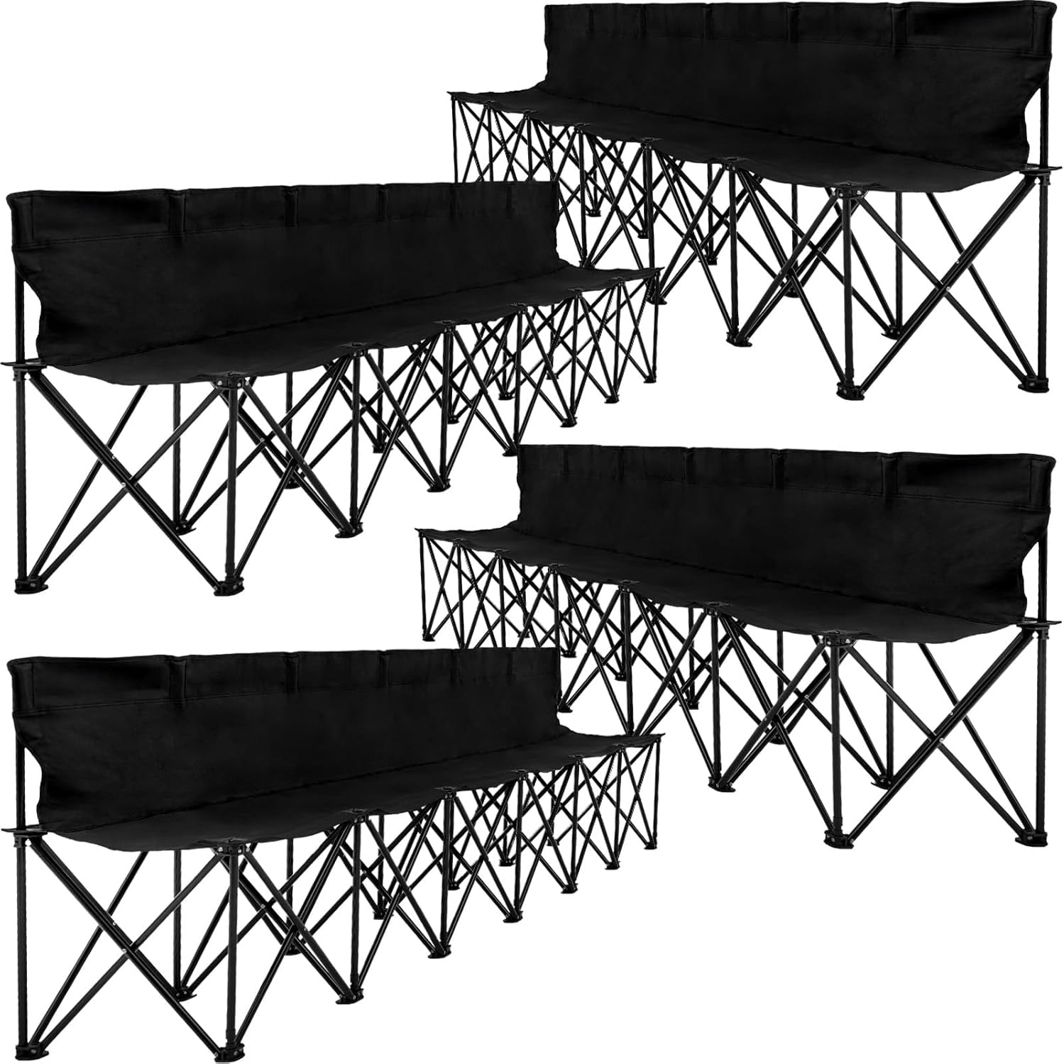 Lilypelle 6-Seater Sports Bench, Folding Bench Chair Sideline Bench ...