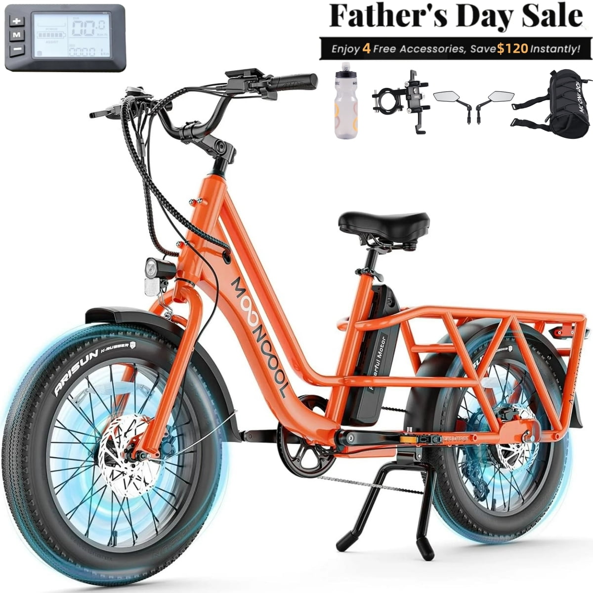 Lilypelle 7-Speed Cargo E-Bike for Adults, 48V 20AH 750W Long Range ...