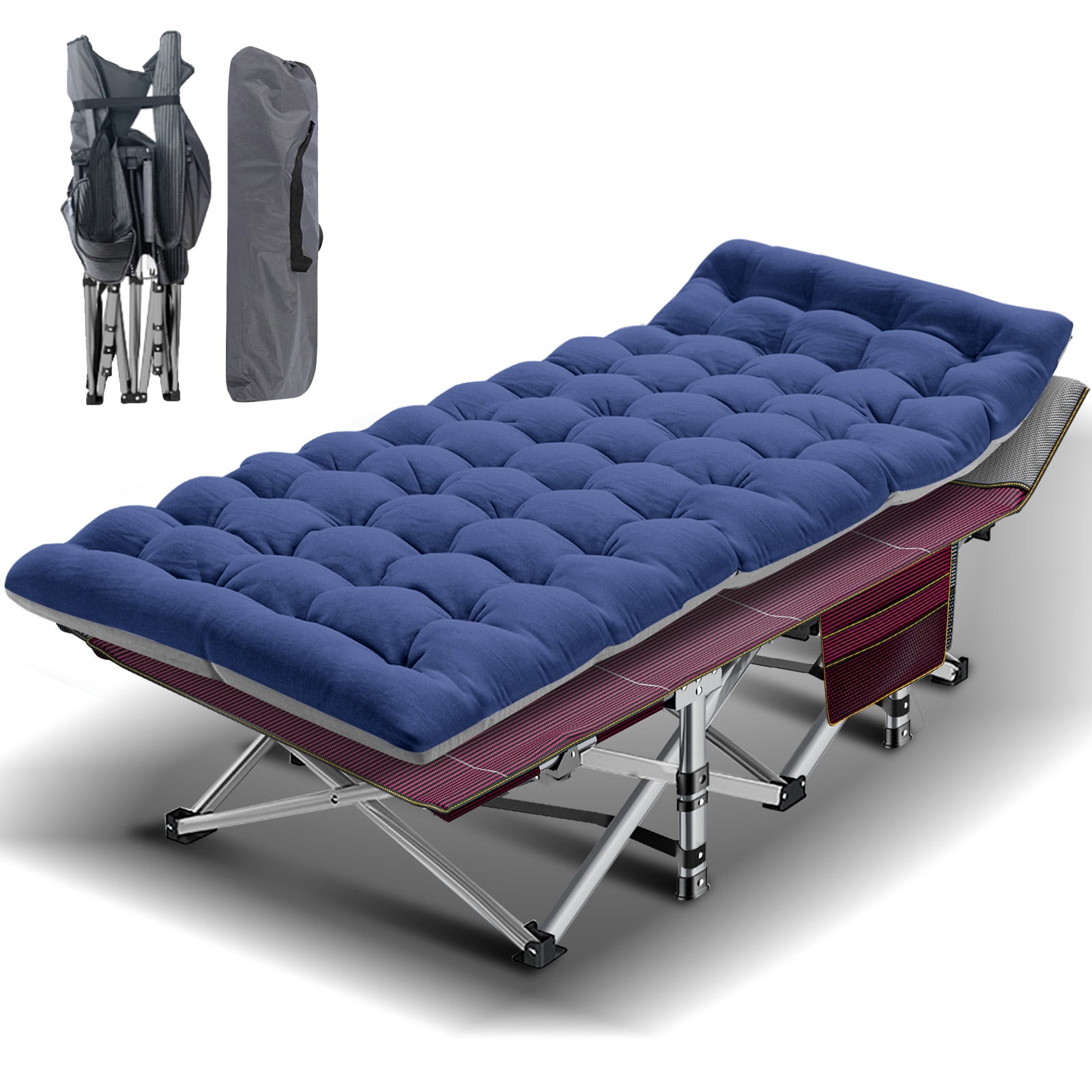 Lilypelle Portable Adult Folding Camping Cot, Quick Setup, Heavy Duty ...
