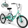 Lilypelle Adult Folding Tricycle with Low Step Through,7-Speed Three ...
