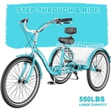 Lilypelle Adult Tricycles 7 Speed 26 inch Three Wheel Bike Cruiser ...