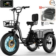 NOMIGO Electric Tricycle, 7 Speed 3 Wheel Electric Bicycle with 48V 15Ah Lithium Battery, Max ...