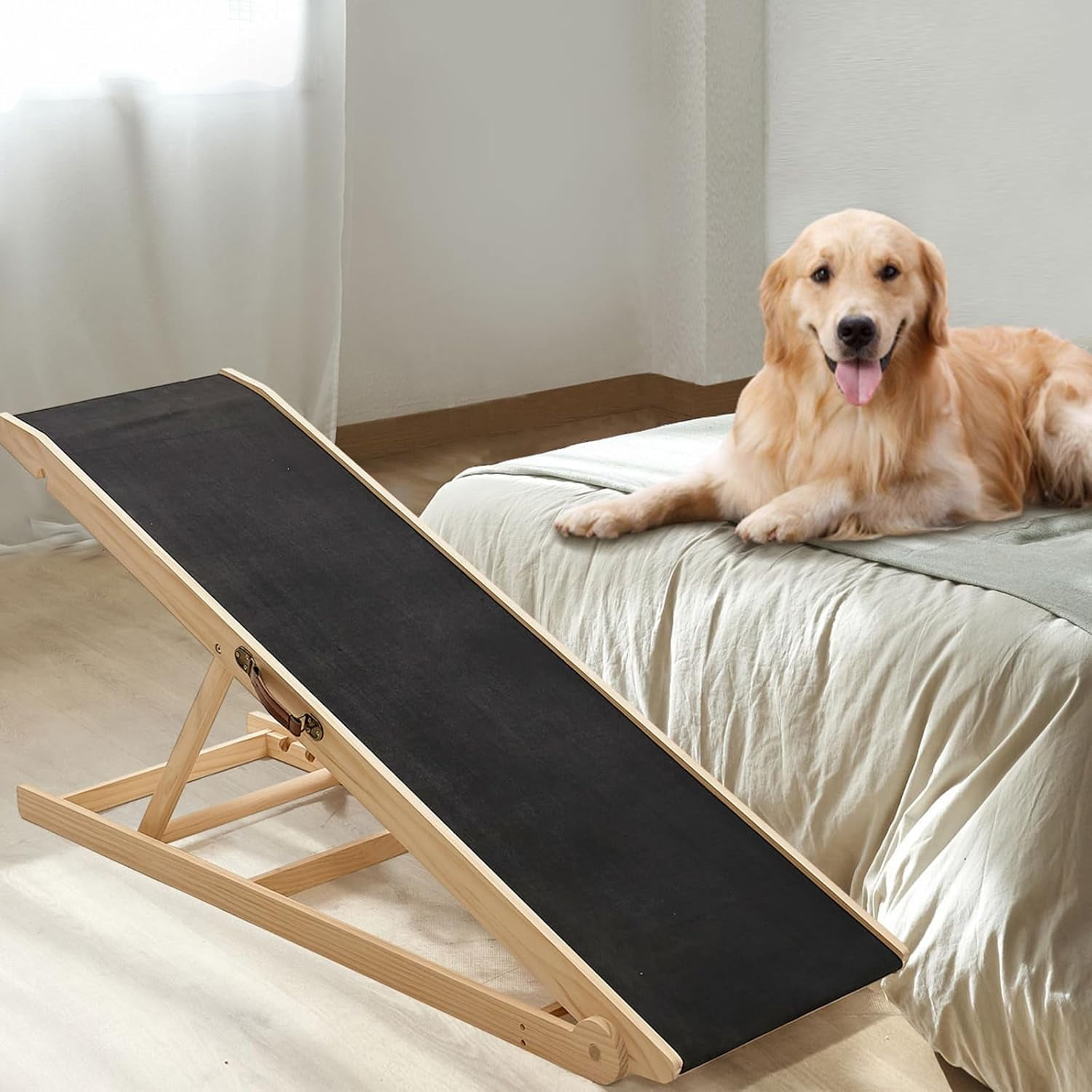 Lilypelle Foldable Pet Ramp Bed for Dogs Cats with Non-slip Rubber ...