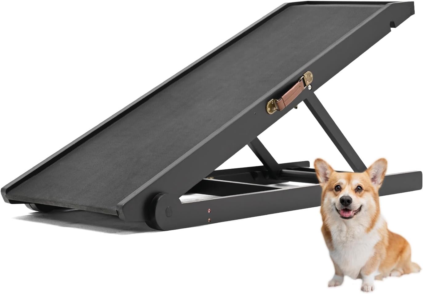Lilypelle Foldable Pet Ramp,Adjustable Wood Dog Ramp with 5 Adjustable ...