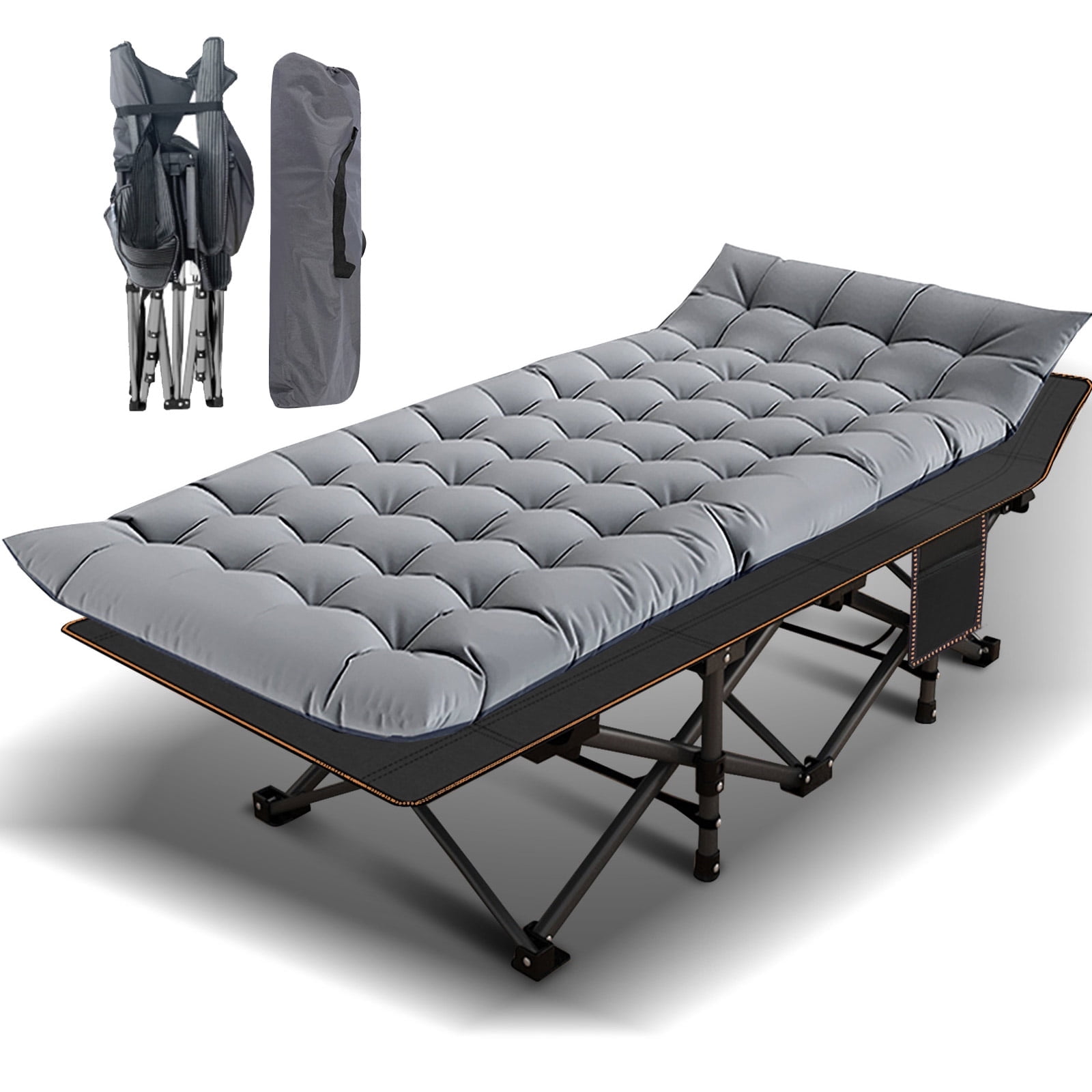 Lilypelle Portable Single Foldable Bed with Padded 3.3 Inch Mattress ...