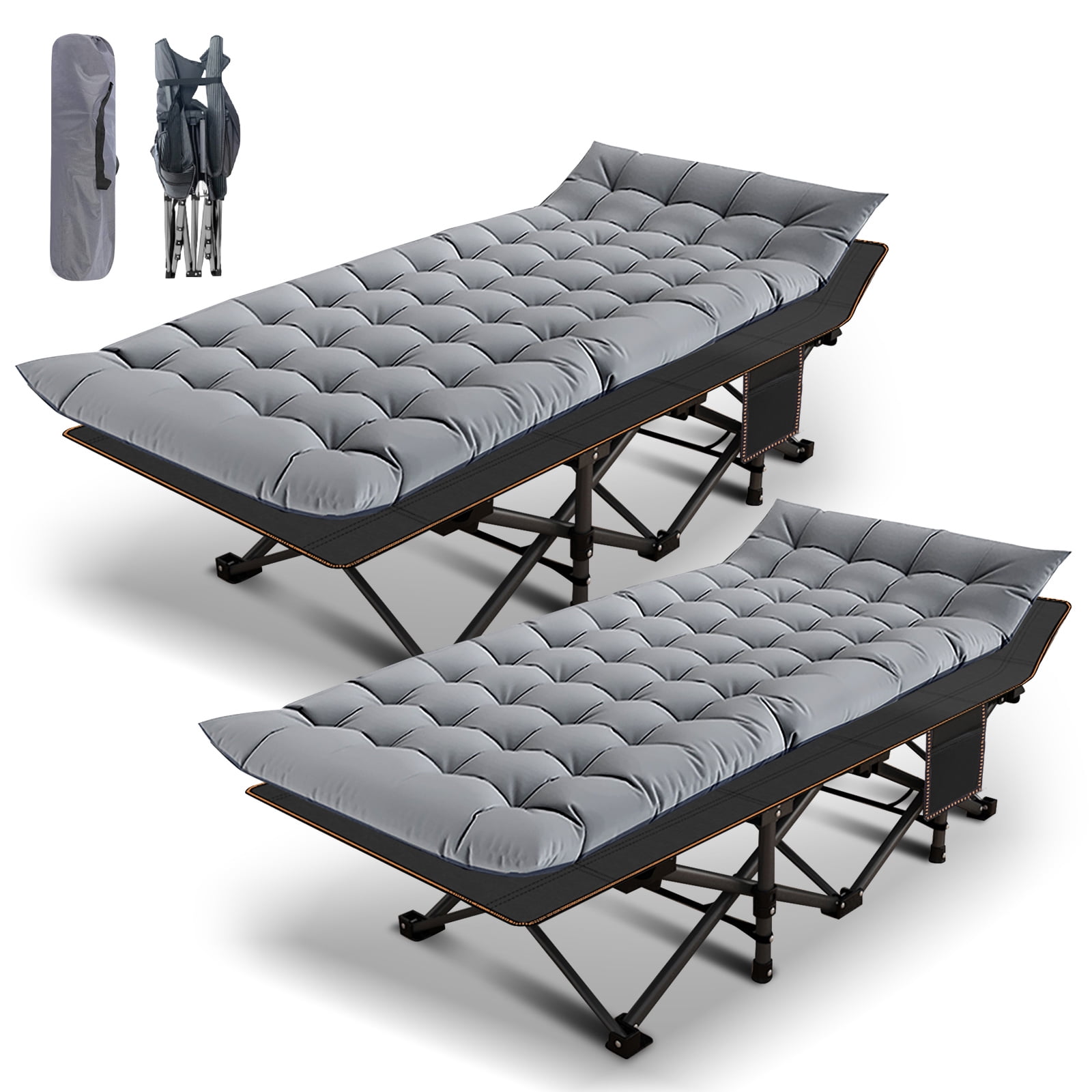 Lilypelle Single Size Foldaway Collapsible Padded Camping Cot for ...