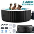 Lilypelle Inflatable Hot Tub, 71” X 71” X 25” Portable Blow Up Hot Tub ...
