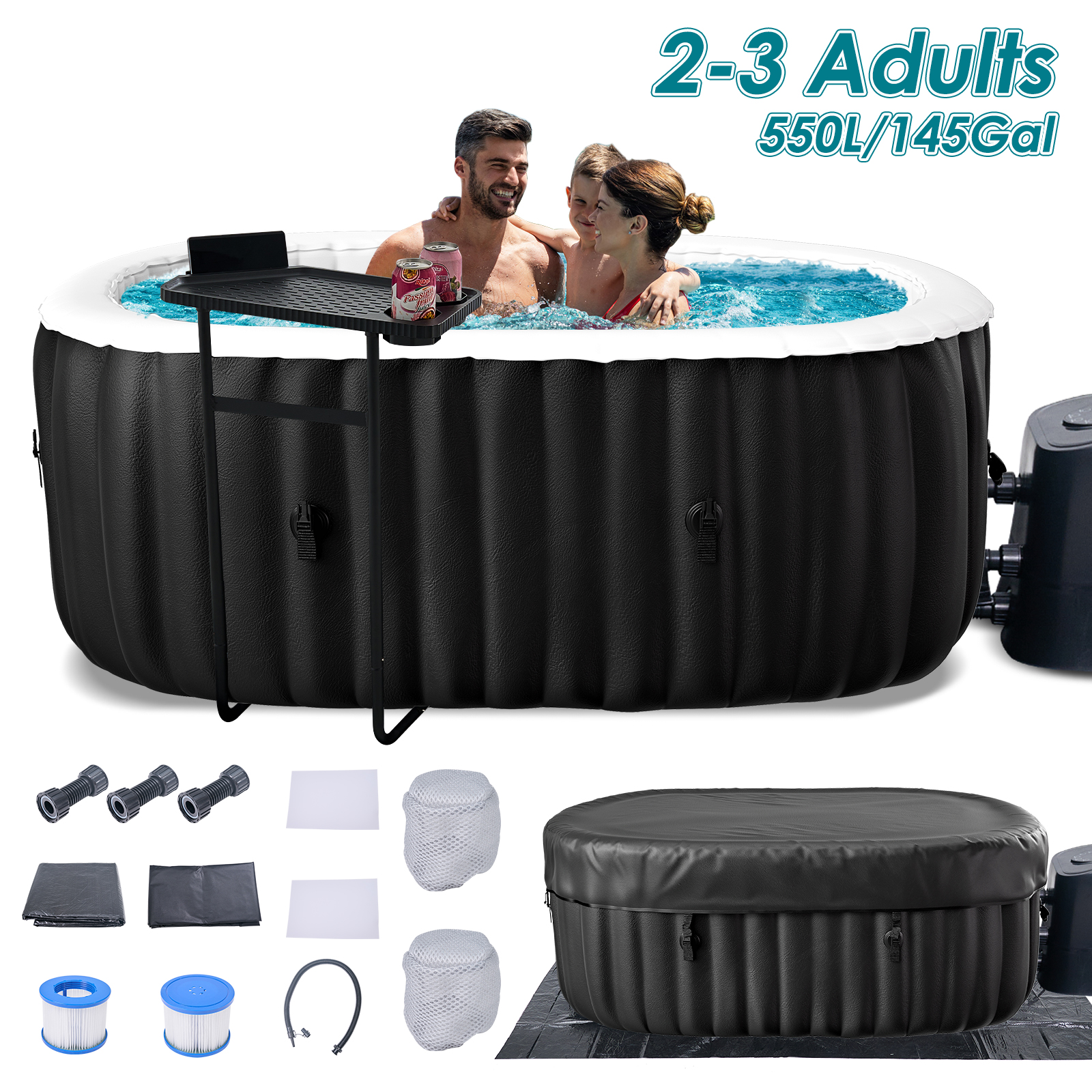 Intex 28481e Simple Spa 77in X 26in Inflatable Hot Tub With Filter Pump And Cover