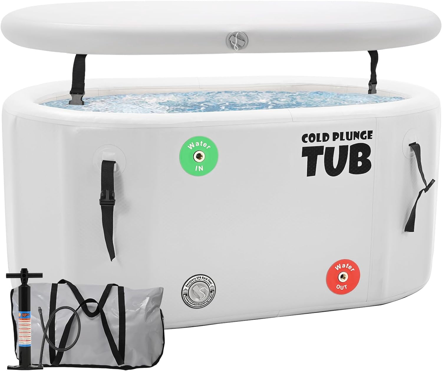 Lilypelle Inflatable Rectangle Ice Bath Cold Plunge Tub, Durable ...