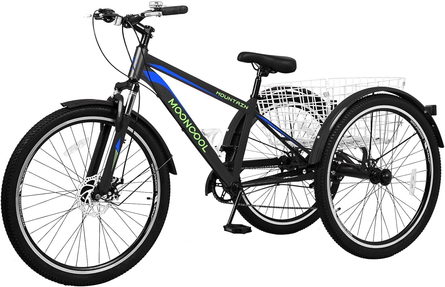 Lilypelle 7 Speed Mountain Tricycle for Adults, Three Wheel Bike with ...