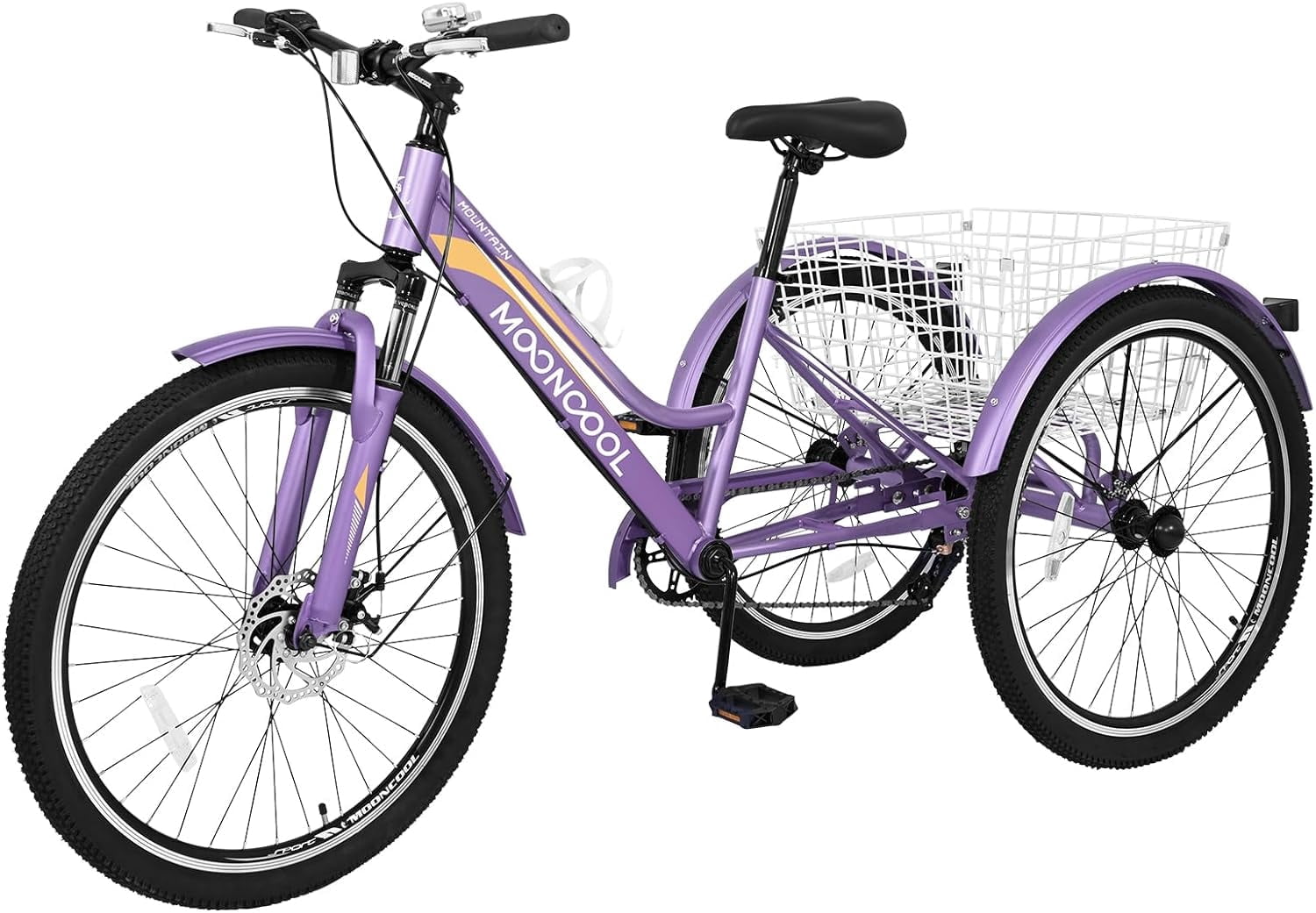 Lilypelle 7 Speed Mountain Tricycle for Seniors, with Disc Brake ...