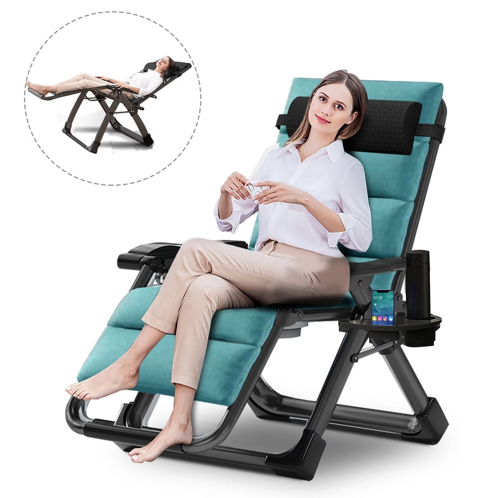 Lilypelle Zero Gravity Chair Fold Lounge Chairs Outdoor Lawn Chaise ...