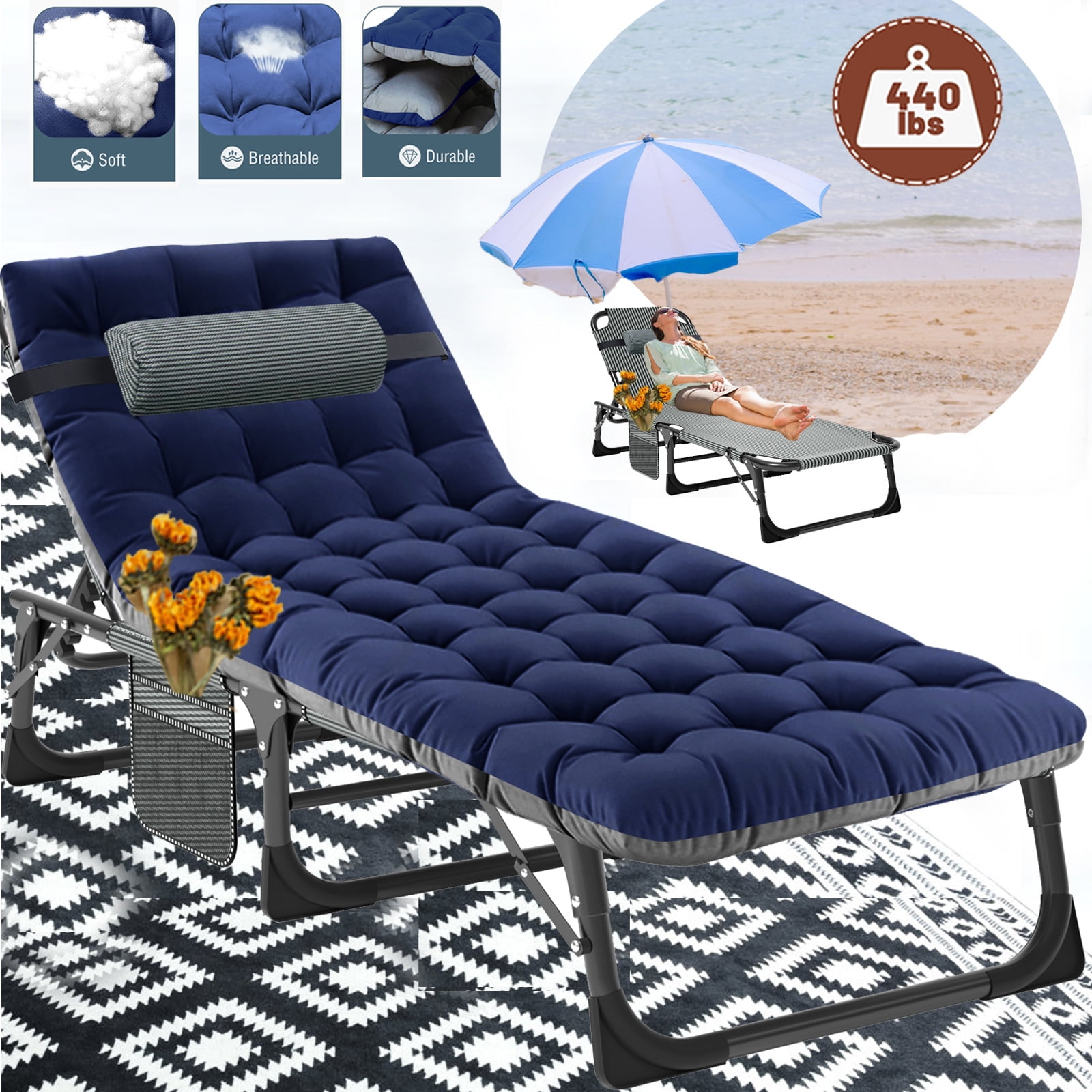 Lilypelle folding cot with mattress,Heavy Duty Sleeping Cots with Carry ...