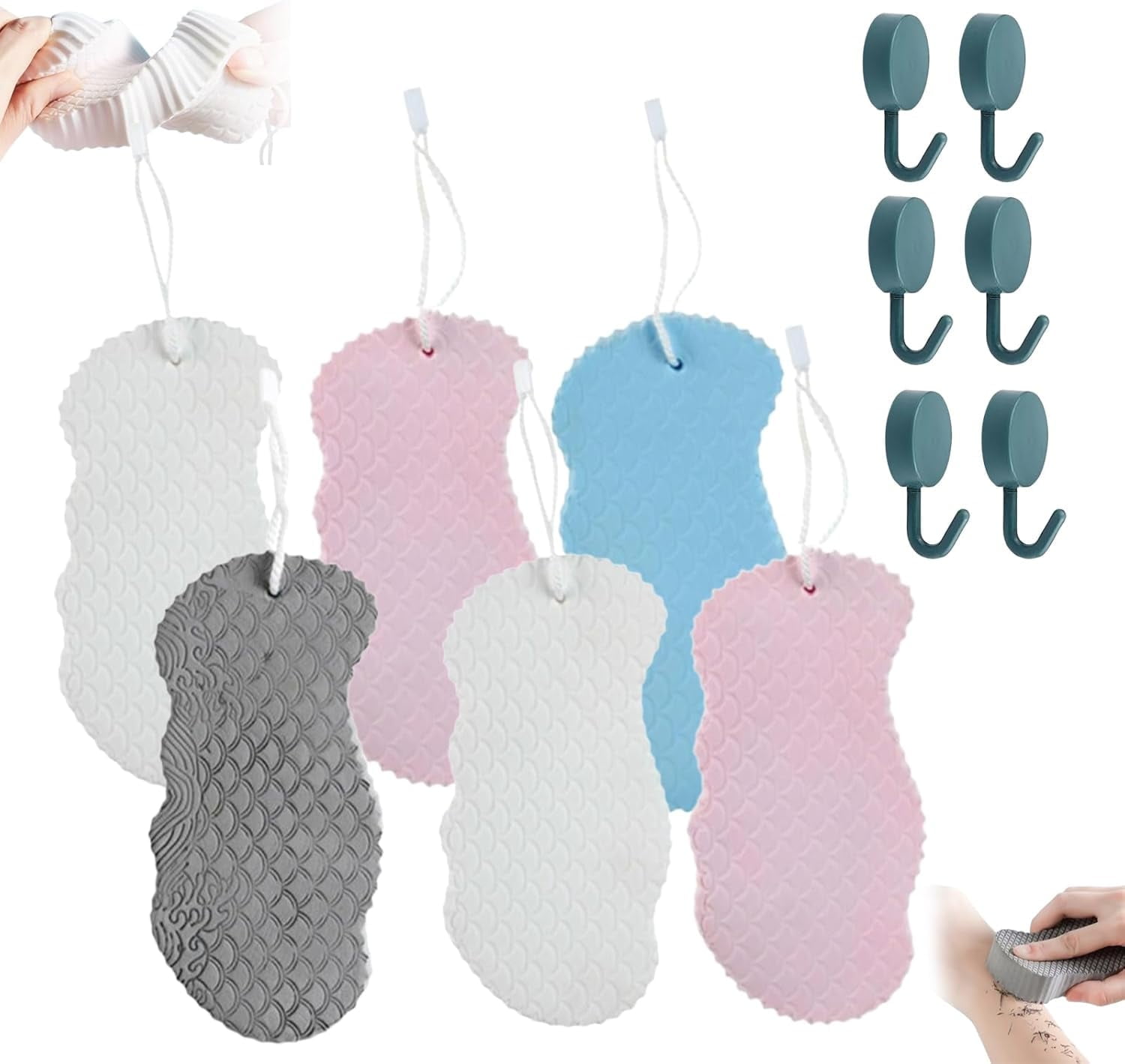 Lilyrhyme Magic Exfoliating Bath Sponge, Lily Rhyme Resuable Super Soft ...