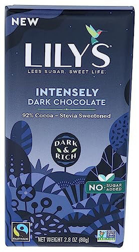 Lilys Chocolate Stevia Sweetened Dark Chocolate, 2.8 OZ - Walmart.com
