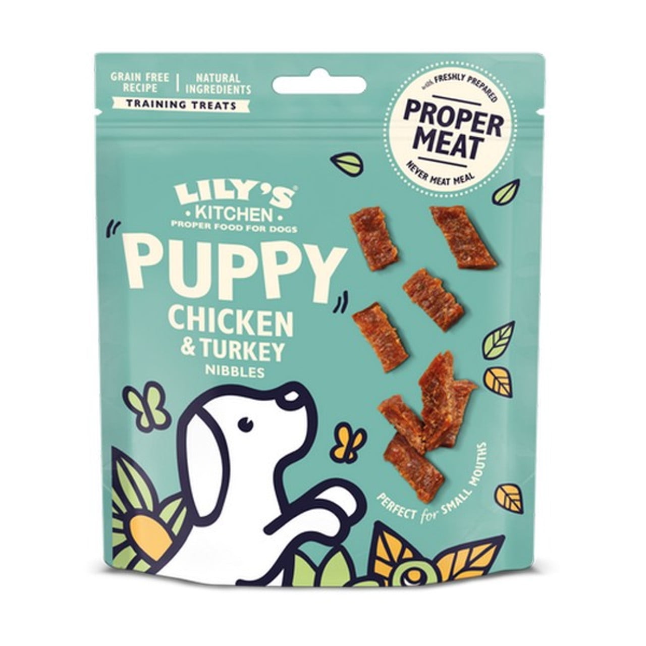 Lilys Kitchen Chicken and Turkey Nibbles for Puppies 70g Case of 8 ...