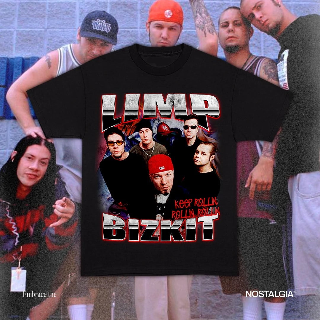 Lim.p Biz kiss 2025 tour Throwback Band T Shirt Grunge Style - Walmart.com