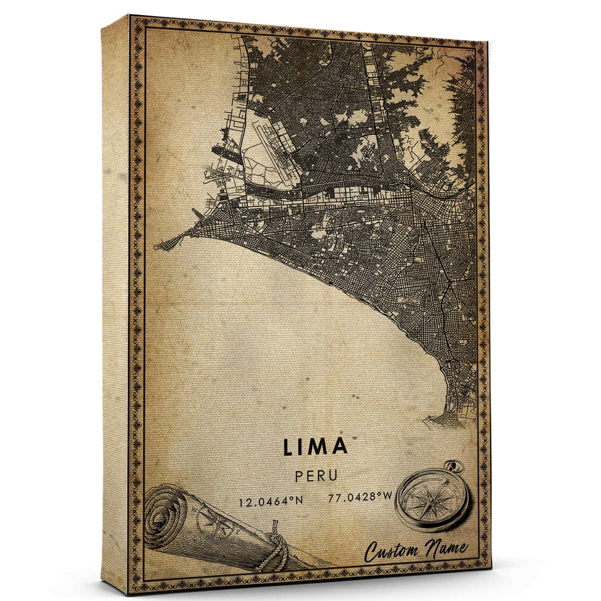 Lima Map Poster, Peru Map Art Poster, Canvas, Lima Map City style ...