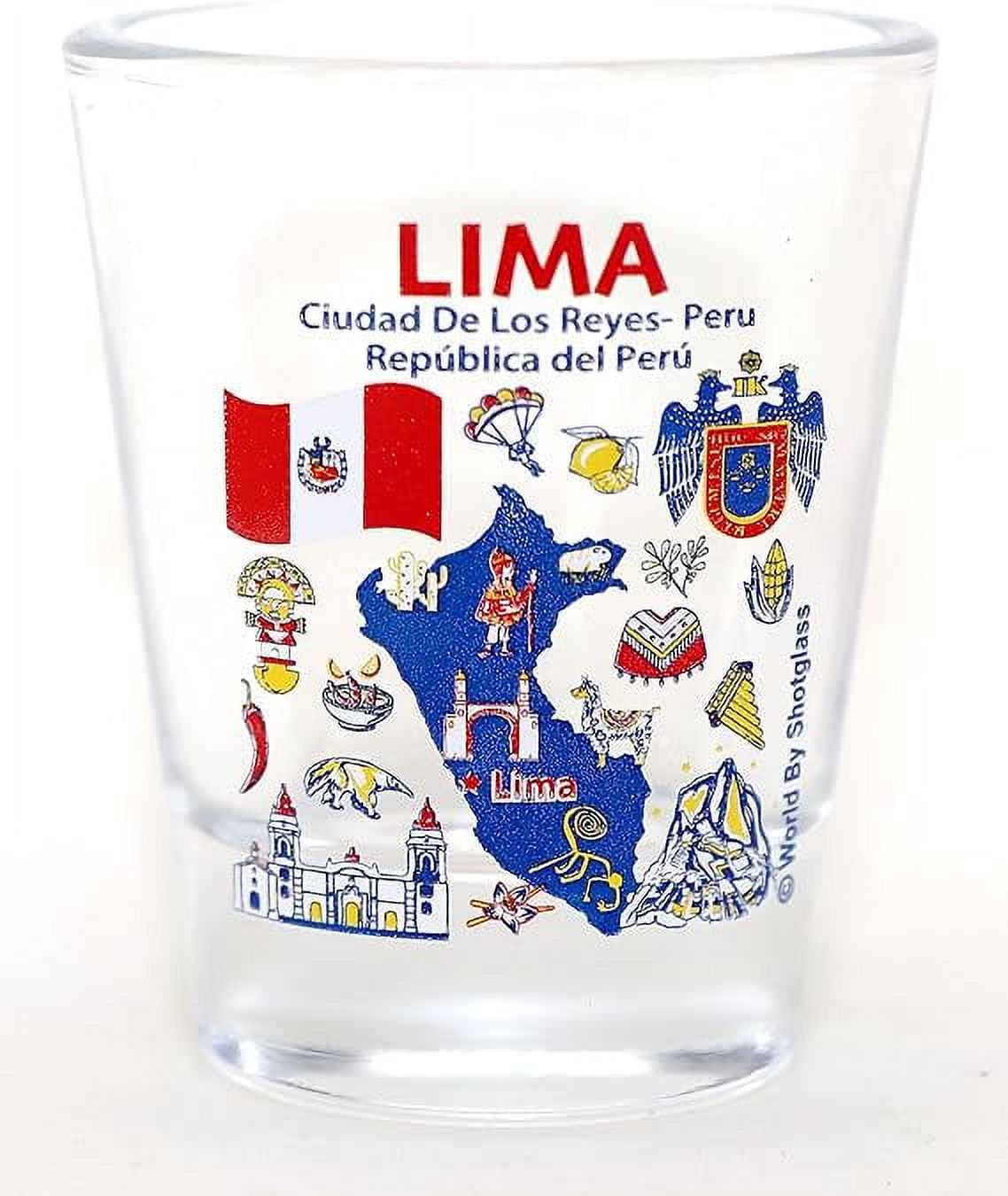 Lima Peru Landmarks and Icons Collage Shot Glass - Walmart.com