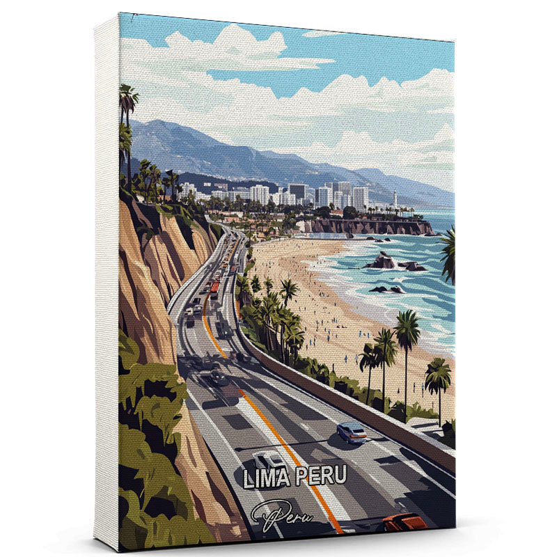 Lima Peru Travel Canvas Wall Art – Peru Canvas – A Scenic Artwork That ...