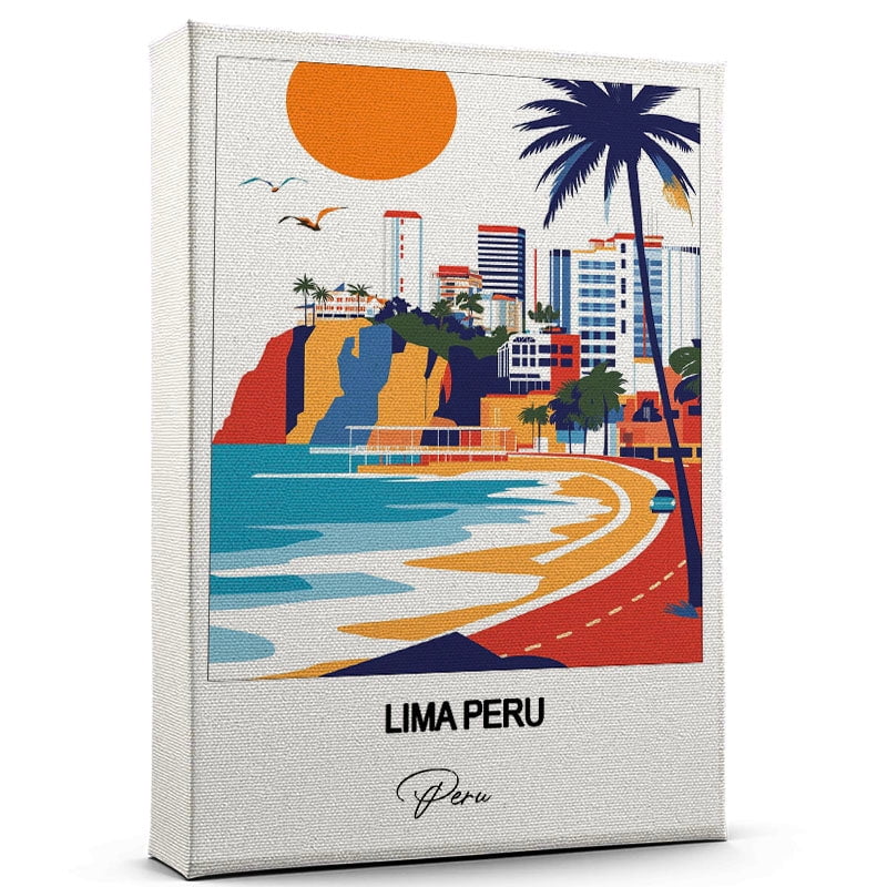 Lima Peru Travel Scenic Canvas Wall Art -Peru Canvas – Nature-Inspired ...