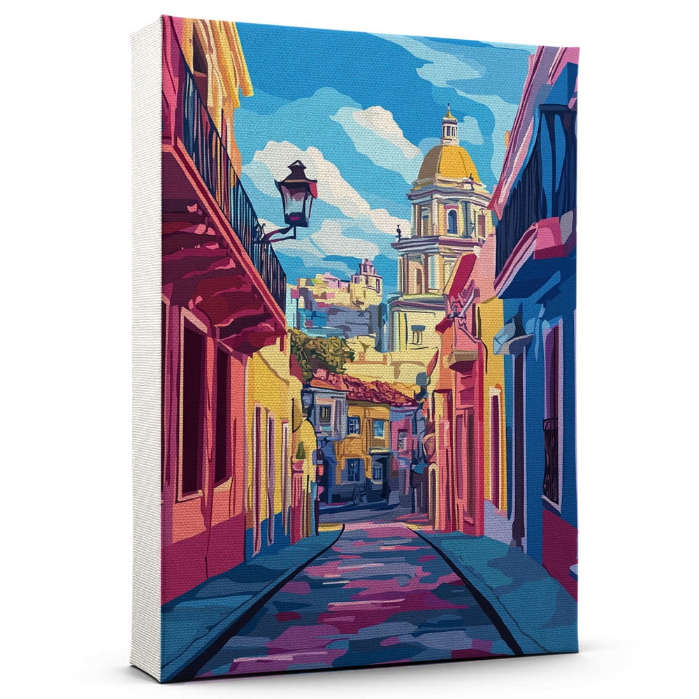 Lima Travel Canvas, Peru Canvas Print vintage, Colorful Lima Decor City ...