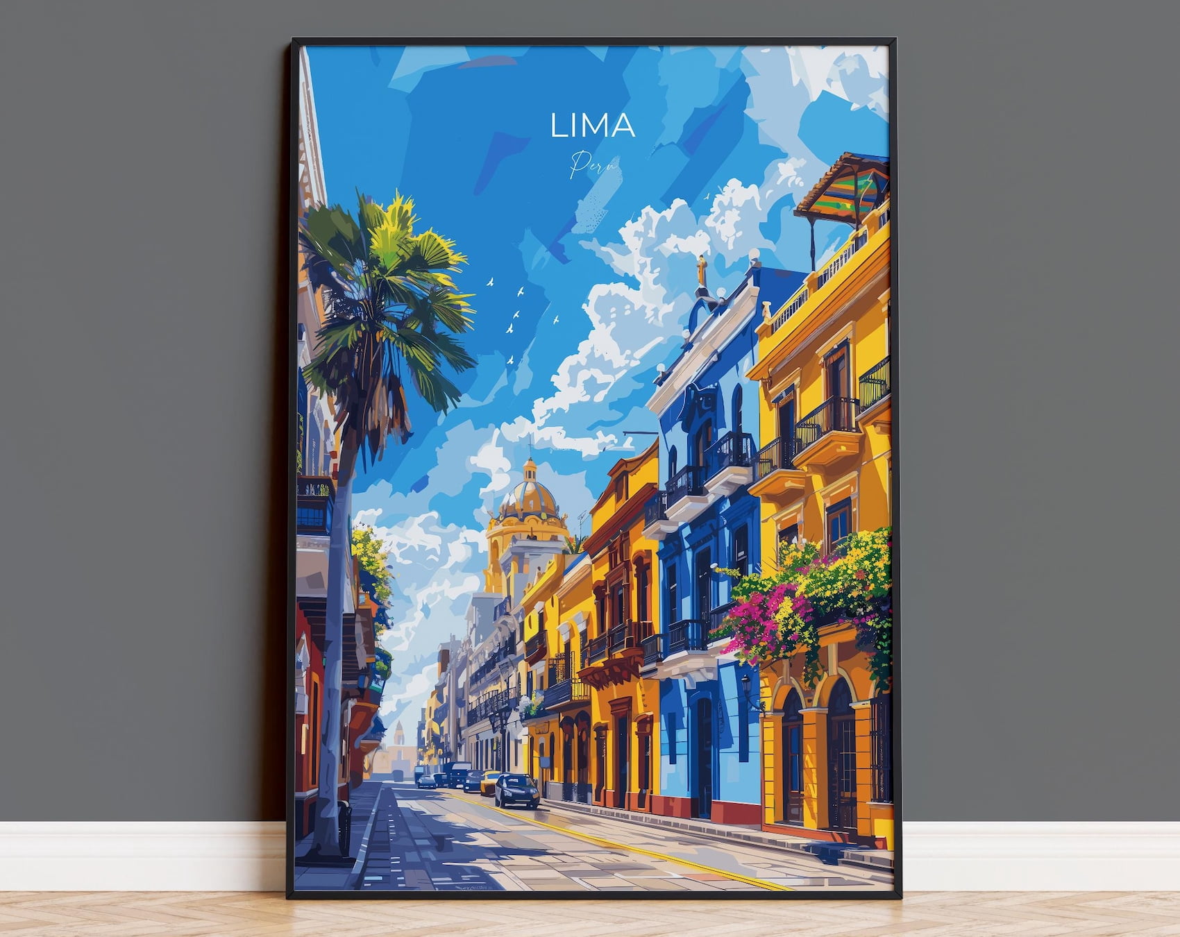 Lima Travel Poster, Travel Print of Lima, Peru Poster, Lima Wall Art ...
