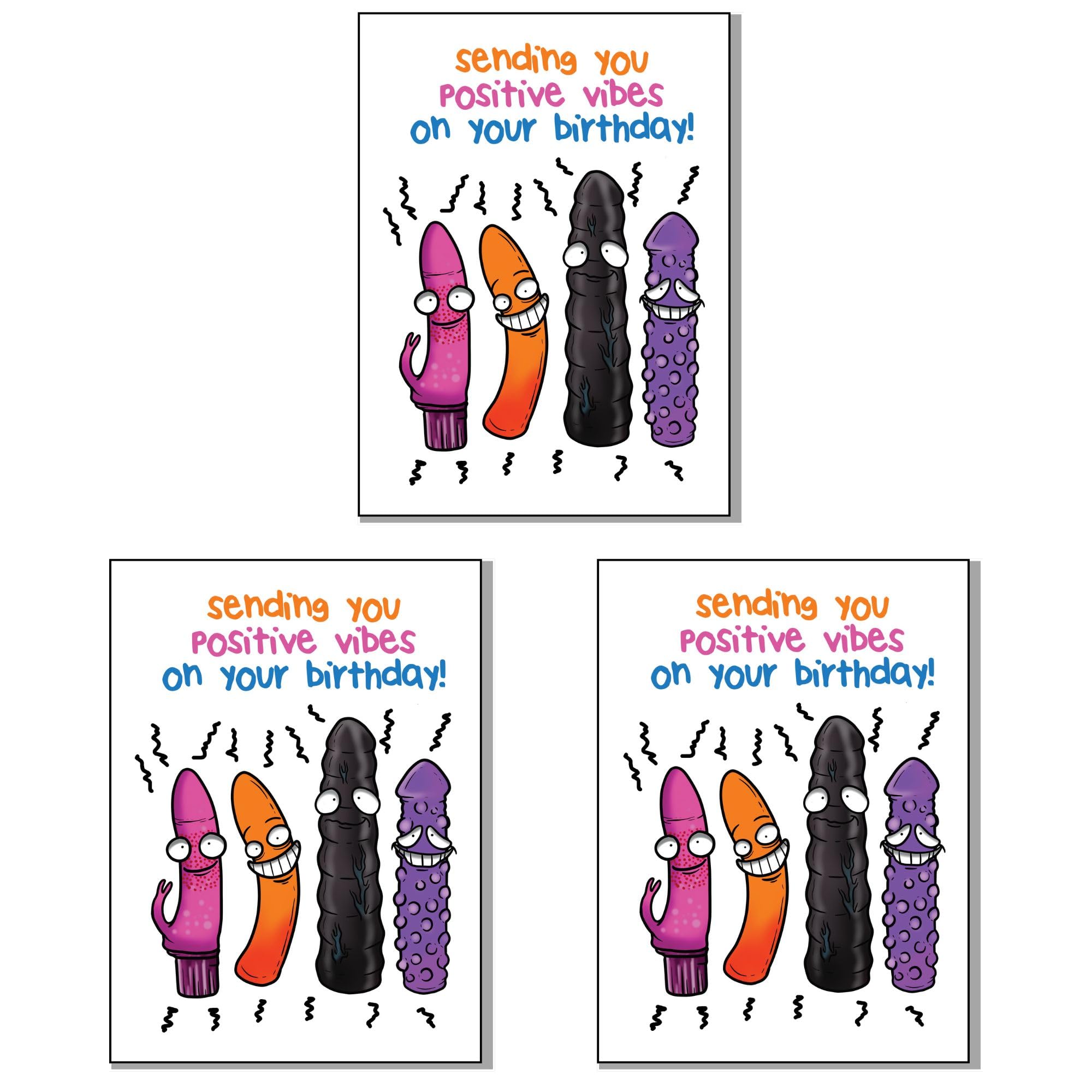 LimaLima Funny Birthday Card For Women Sending You Positive Vibes ...
