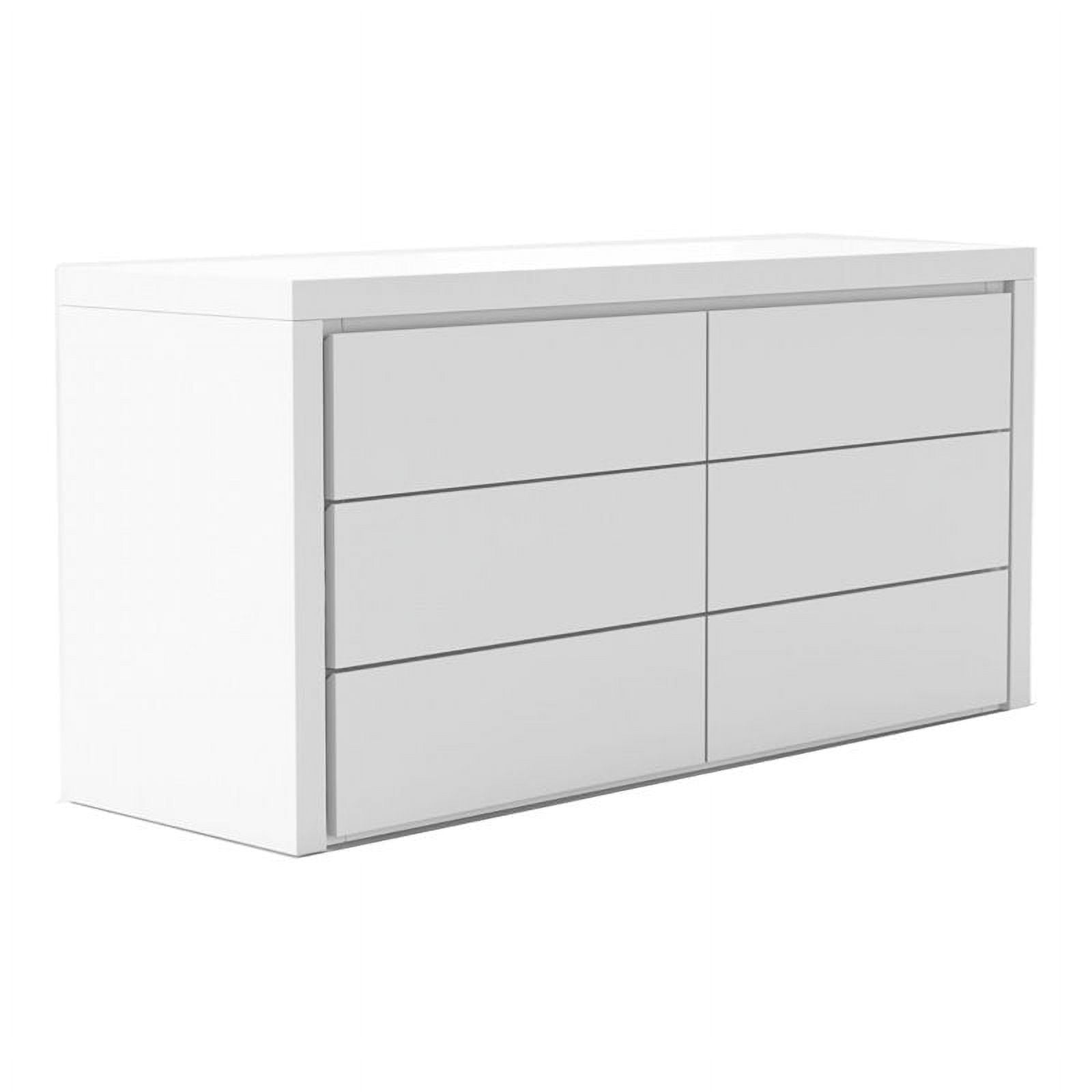 Limari Home Adan Modern MDF Wood 6-Drawers Bedroom Dresser in White ...