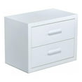 Limari Home Adan Modern MDF Wood and Steel Metal Bedroom Nightstand in White - Walmart.com