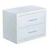 Limari Home Adan Modern MDF Wood and Steel Metal Bedroom Nightstand in White - Walmart.com