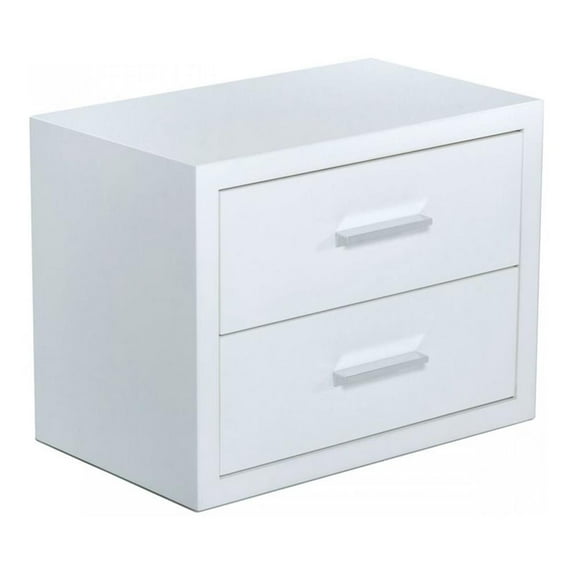Limari Home Adan Modern MDF Wood and Steel Metal Bedroom Nightstand in White - Walmart.com