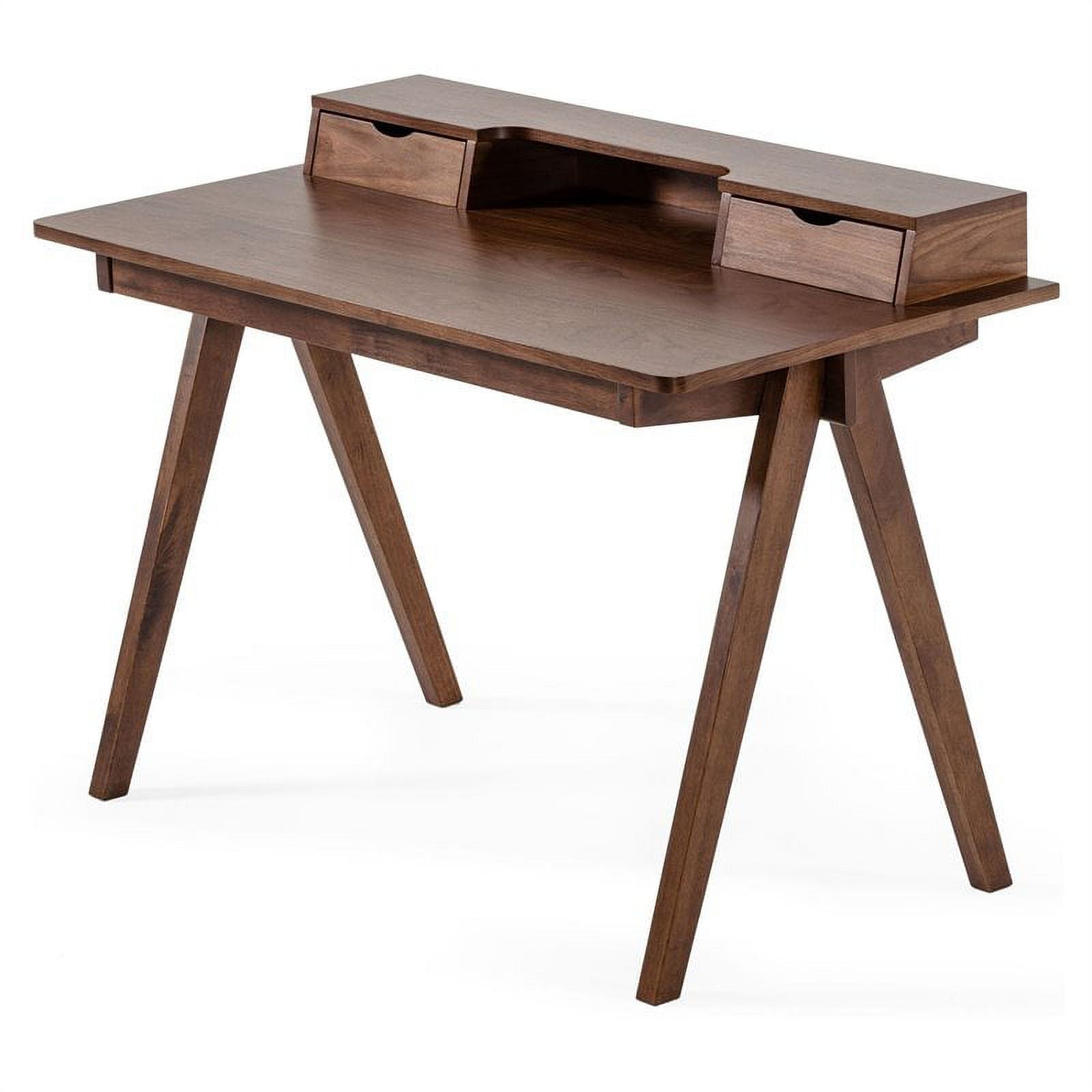 Limari Home Boyce 48" Rectangular Modern Solid Wood Office Desk in ...