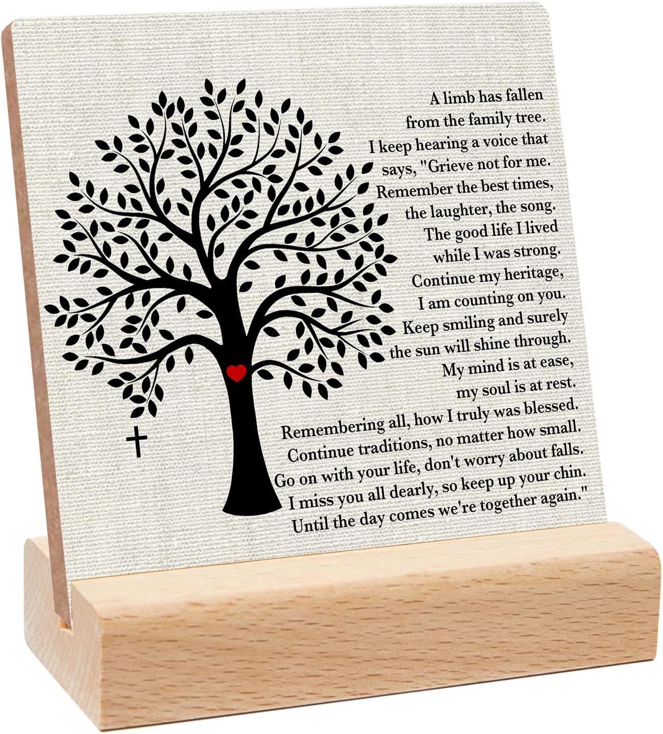 A Limb Has Fallen from The Family Tree Sign，Sympathy Memorial Grief ...