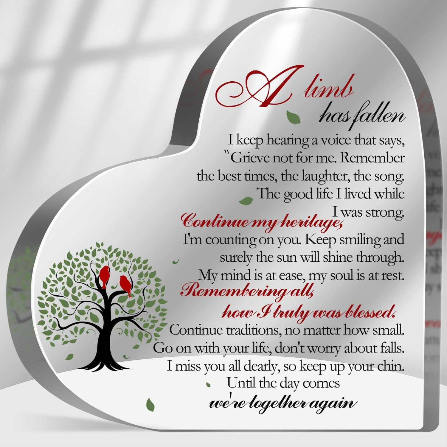 A Limb Has Fallen Sign, Loss of Loved One Sympathy Gift, Memorial Gifts ...