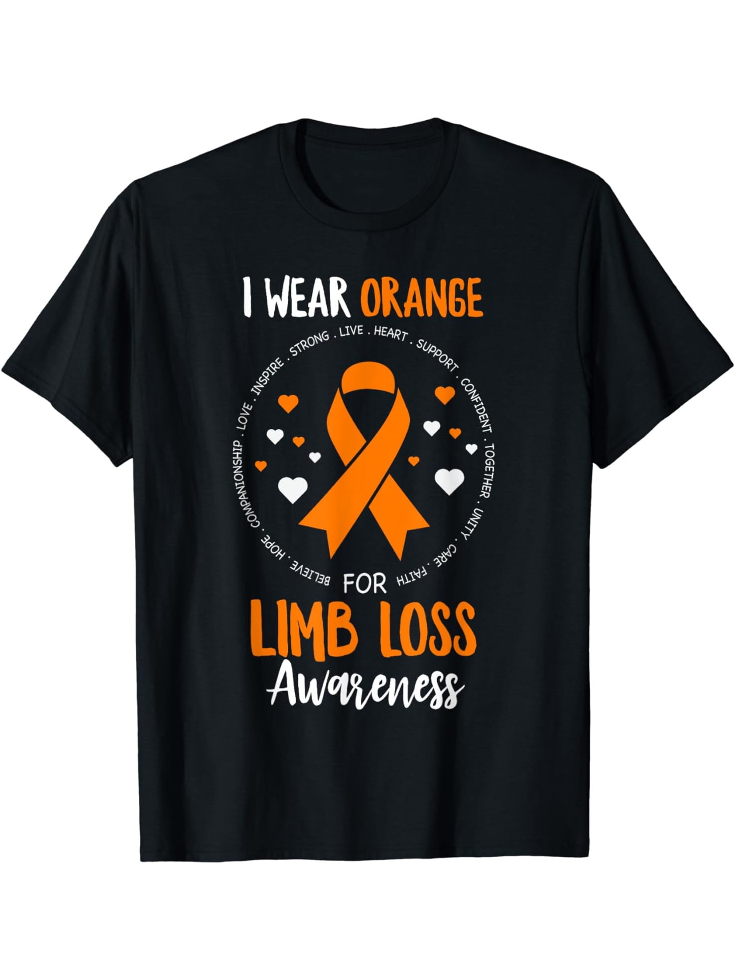 Limb Loss Awareness Ribbon Funny Amputee Support Amputation T-Shirt ...