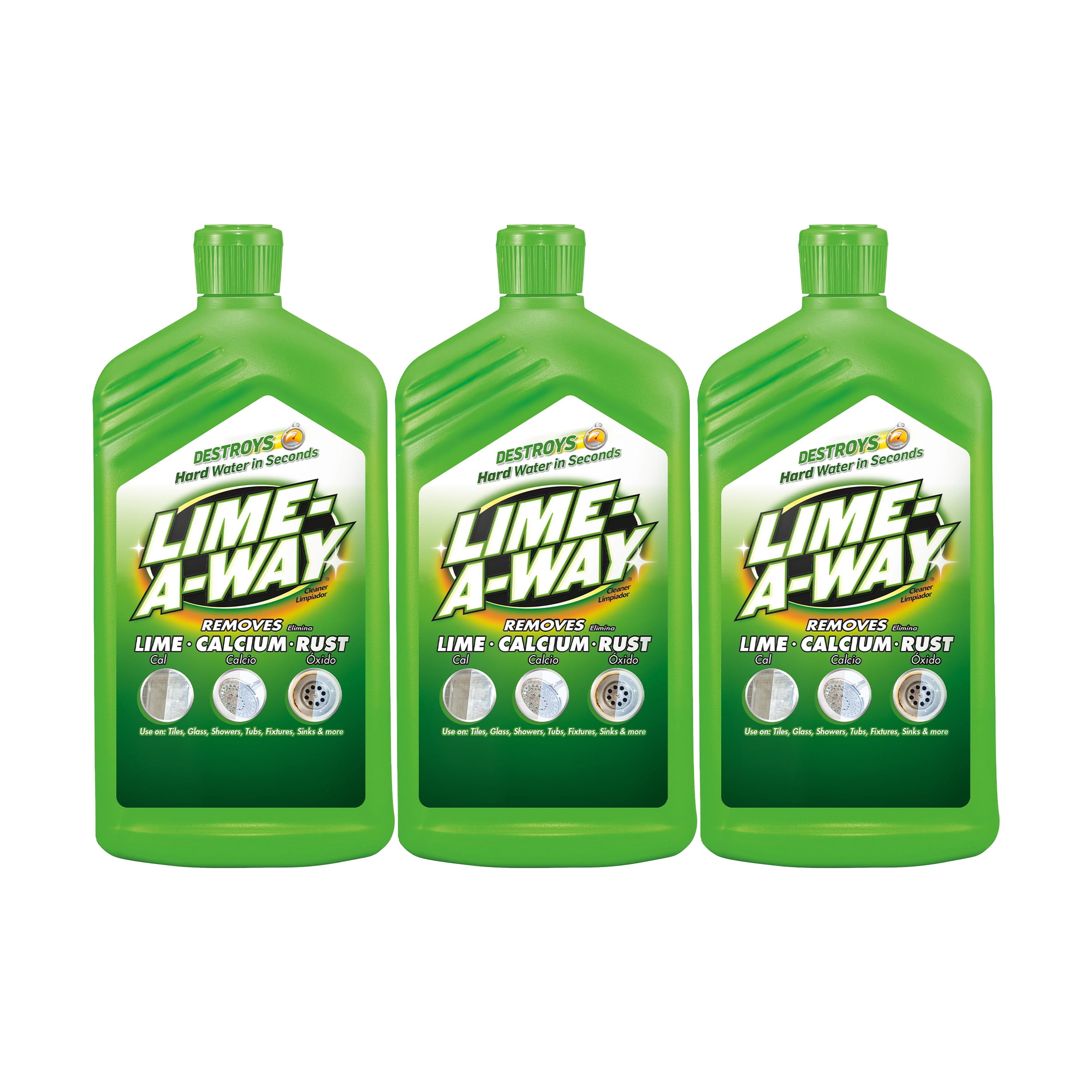 LIME-A-WAY, Lime, Calcium & Rust Cleaner, 28 oz, Pack of 3 - Walmart.com