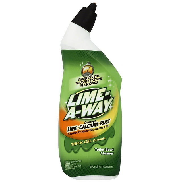 Lime-A-Way Liquid Toilet Bowl Cleaner, 24oz Bottle, Hard Water Stain ...