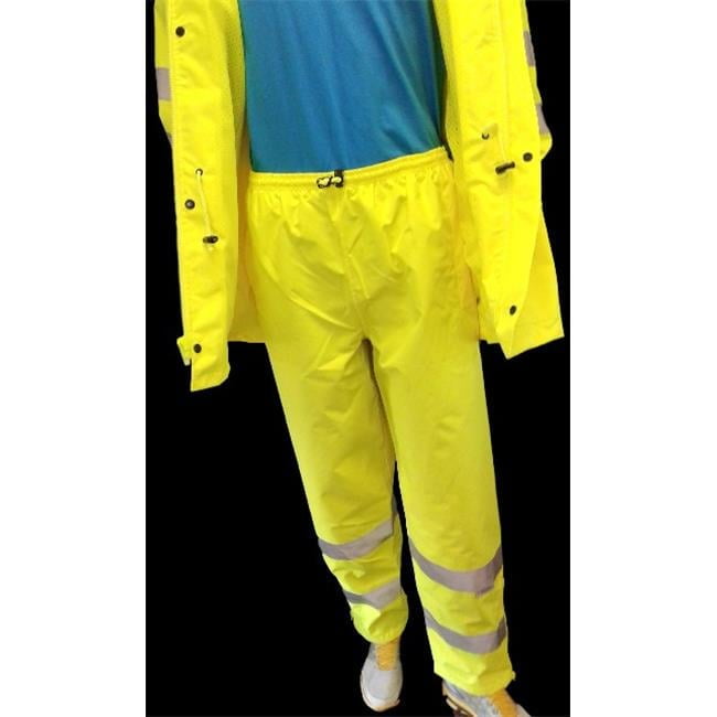 Lime Ansi Class E - Elastic Waist Pants with 3M Reflective Crossing ...