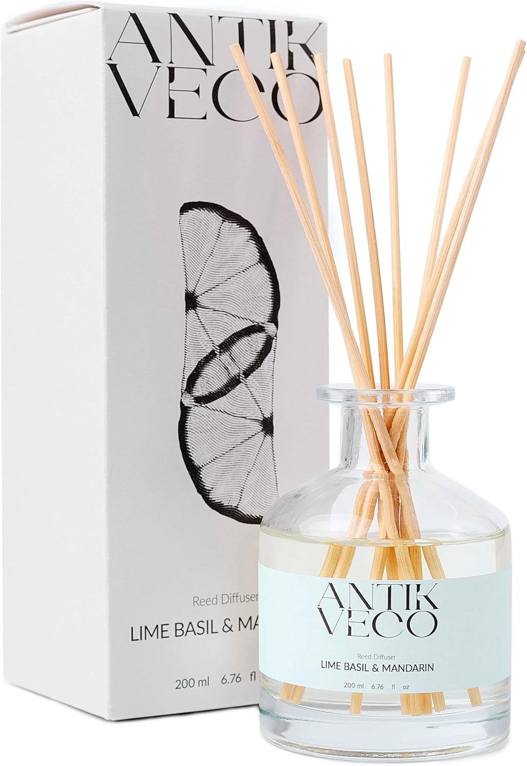Lime Basil & Mandarin Reed Diffuser – Citrus & Herbal Diffuser for Home ...