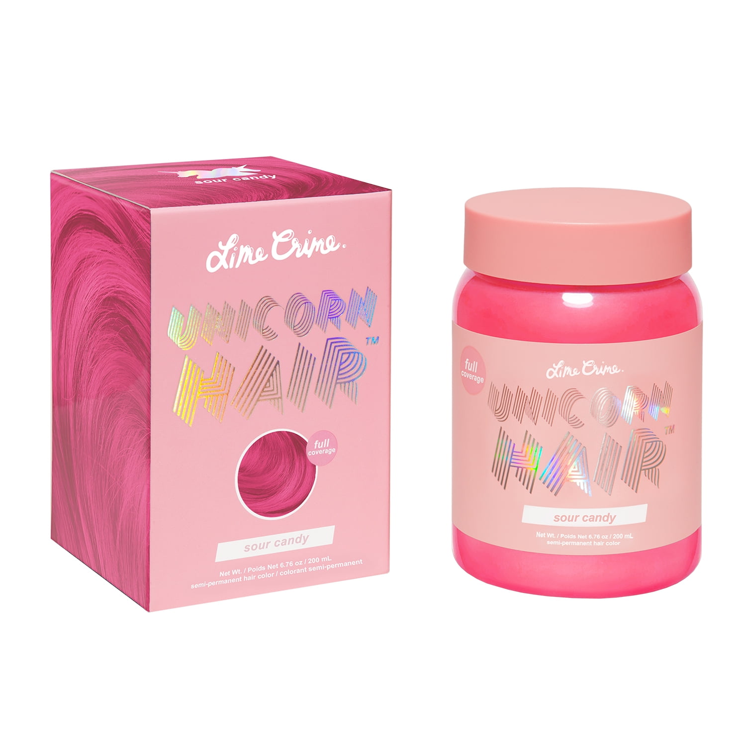 Lime Crime Unicorn Hair, Semi-Permanent Hair Color, Vegan, Full ...